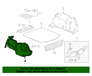 2016-2024 Chevrolet Malibu Driver Side Rear Compartment Side Trim ...