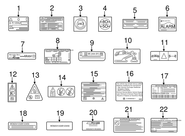 007-817-53-20 - Label 2012-2020 Mercedes-Benz | AutoNationParts.com