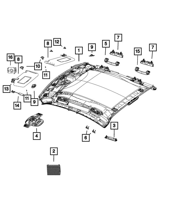 2017-2021 Dodge Charger Headliner 6GD02DX9AF | Mopar eStore