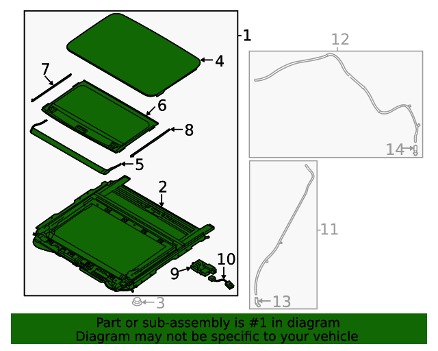 81600-S8000-YJY - Sunroof Assembly 2020-2022 Hyundai Palisade ...