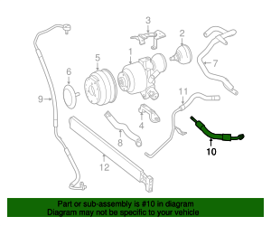 221-320-10-53 - Air Suspension Compressor Line 2011-2014 Mercedes-Benz ...