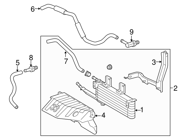 2013-2015 Lexus RX350 Oil Cooler 32910-48150 | OEM Parts Online