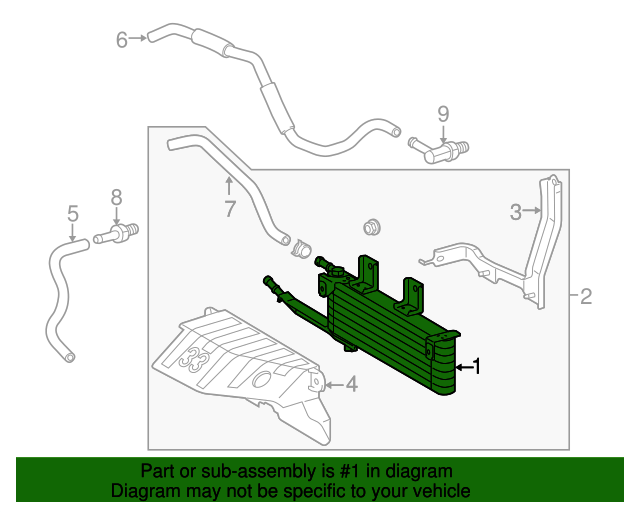 2013-2015 Lexus RX350 Oil Cooler 32910-48150 | OEM Parts Online