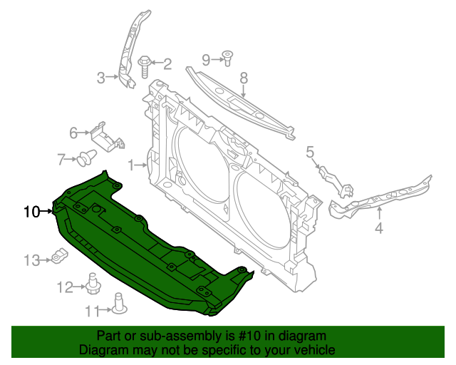 75890-3TA0A - Under Cover - 2013-2015 Nissan Altima | Nissan OEM Parts ...