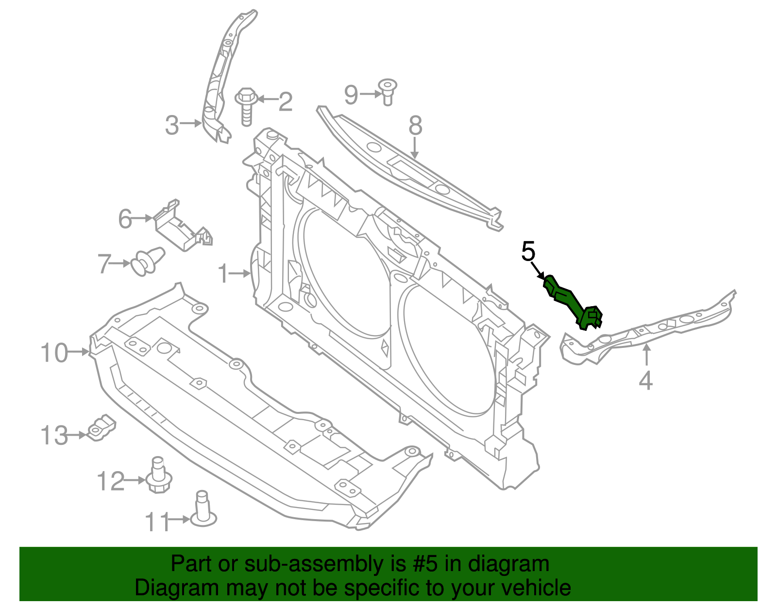 2013-2019 Nissan Radiator Support Bracket 24236-3TA0A | Kline Nissan