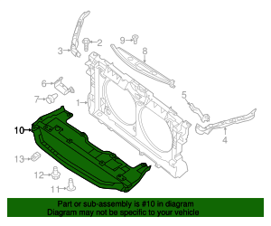 75890-3TA0A - Under Cover - 2013-2015 Nissan Altima | Nissan OEM Parts ...