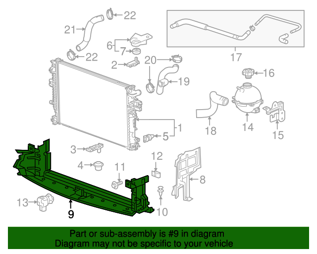 2018-2020 Buick Lower Radiator Air Baffle 39138632 GM | GMPartsDirect.com