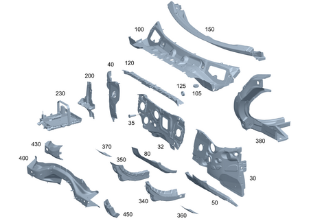 Fire Wall and Connection Parts for 2025 Mercedes-Benz GLB250 | Mercedes ...