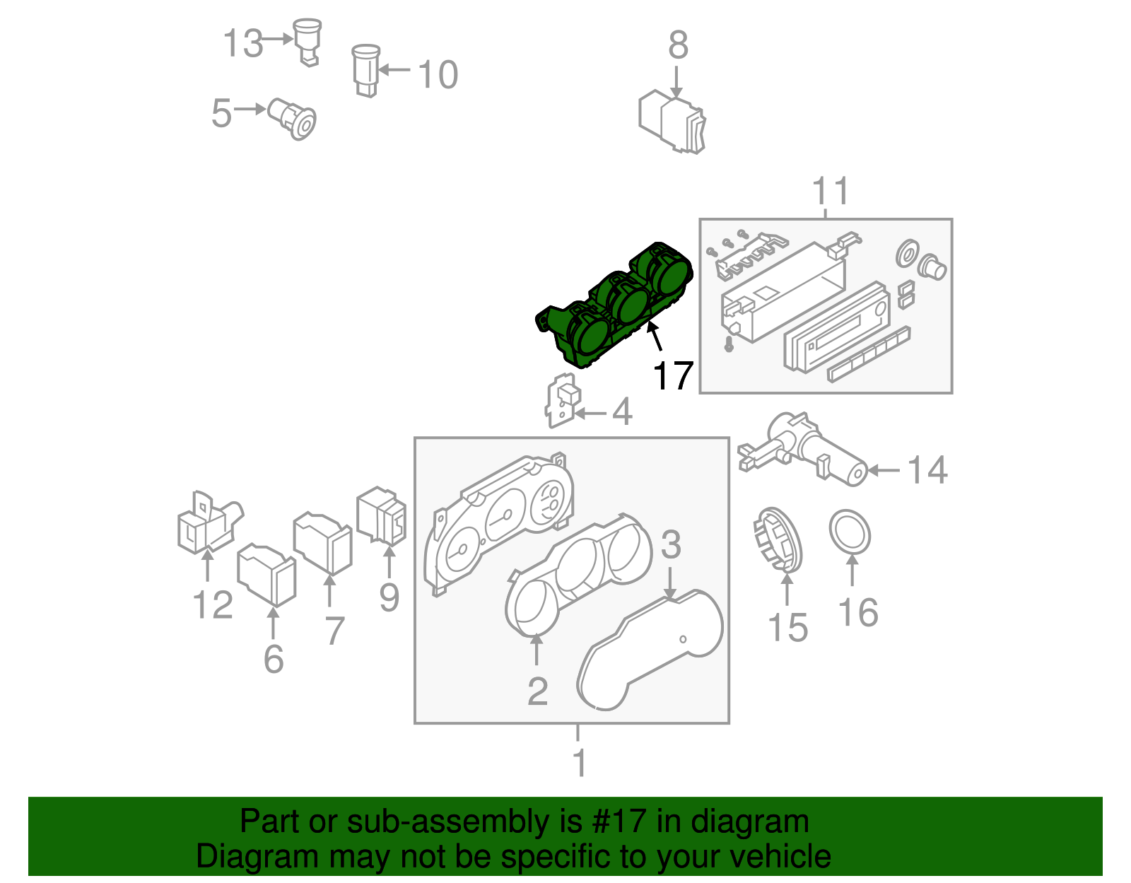 2005-2006 Nissan Altima Gauge Cluster 24845-ZB700 | Nissan Parts Central