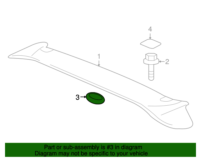 91604-SAP-003 - Grommet, Tailgate Spoiler - 2007-2015 Honda | Honda ...