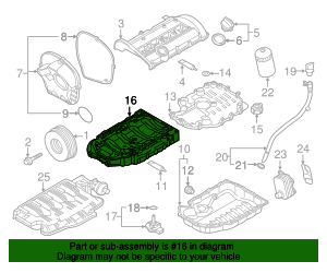 06H-103-603-AQ - Upper Oil Pan 2013-2016 Audi Q5 | Audi OEM Parts