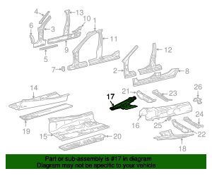203-610-04-10 - Side Rail 2001-2009 Mercedes-Benz | Mercedes-Benz USA Parts