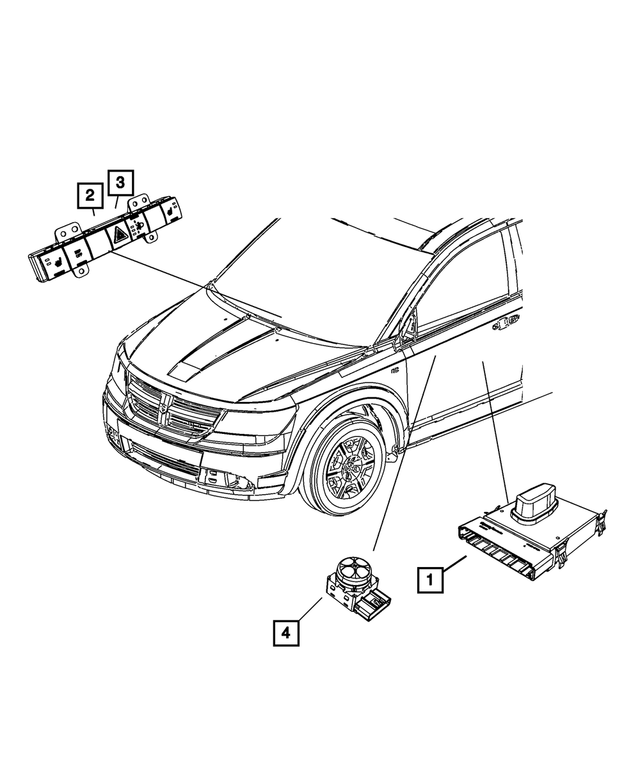 2009-2015 Mopar 4 Gang Switch 4602568AK | Mopar eStore