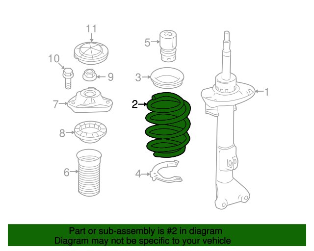 212-321-22-04 - Coil Spring 2010-2016 Mercedes-Benz | AutoNation Parts