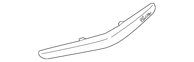 2015-2019 Cadillac ATS Bright Chrome Rear Bumper Fascia Center Upper ...