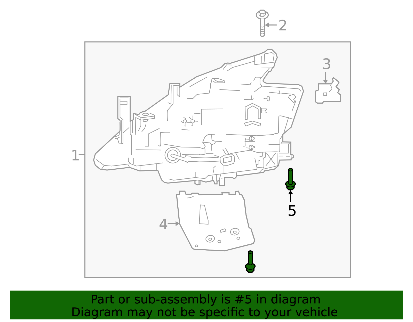 2019-2024 Nissan Murano Headlamp Assembly Fastener 26398-5AA1A | Team ...