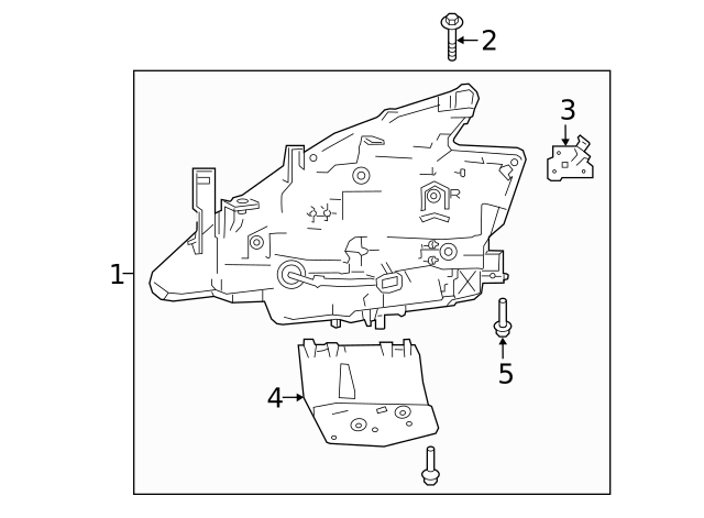 26042-9UF5A - Headlamp Assembly Lower Bracket 2019-2024 Nissan Murano ...