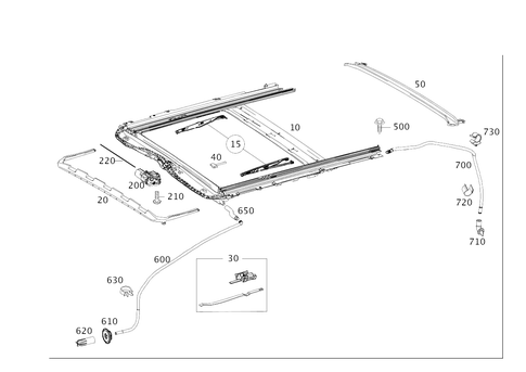 Sliding/Lifting Roof Frame for 2018 Mercedes-Benz CLS 550 | Mercedes ...
