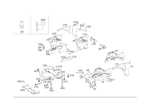 Wheelhouse, Front Subframe for 2020 Mercedes-Benz S 450 | Mercedes-Benz ...