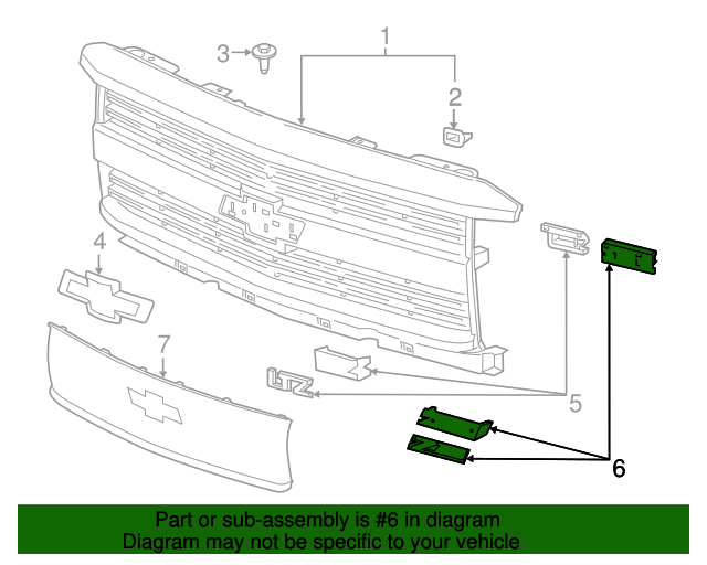 2015-2019 Chevrolet Front Grille Z71 Emblem 23432558 | Paradise GM Parts