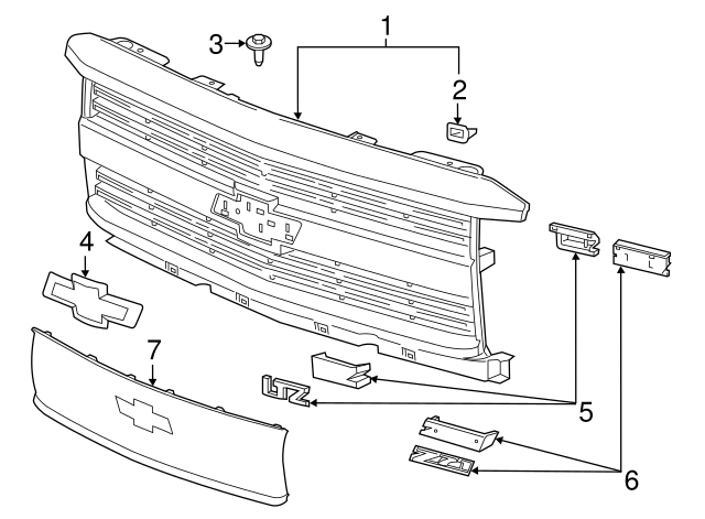 2015-2019 Chevrolet OEM NEW 2015-20 GM Chevrolet GMC Front Grille ...
