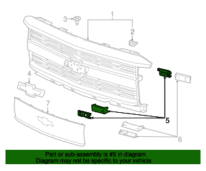 2015-2019 Chevrolet Front Grille LTZ Emblem 22903650 GM | GMPartsDirect.com