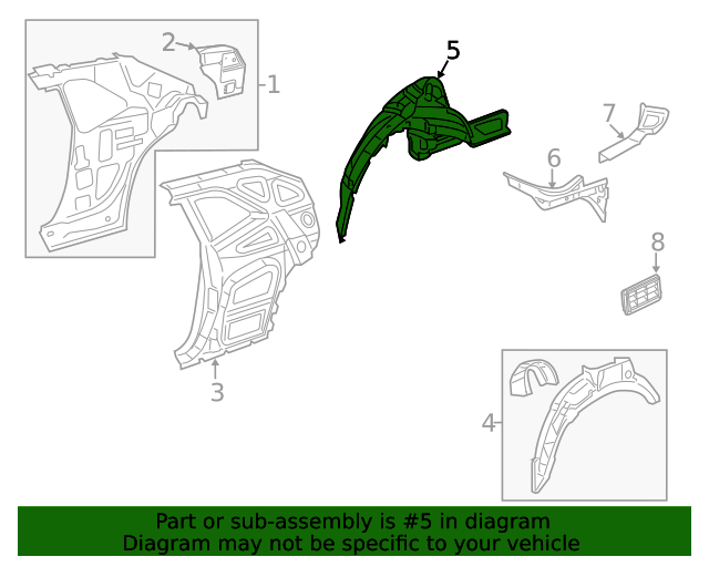 2011-2021 Mopar Inner Wheelhouse 68422951AA | TascaParts.com
