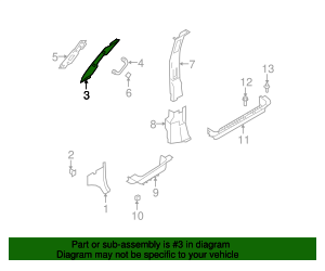9C2Z-1503598-AB - Windshield Pillar 2009-2021 Ford | Group 1 Auto Parts
