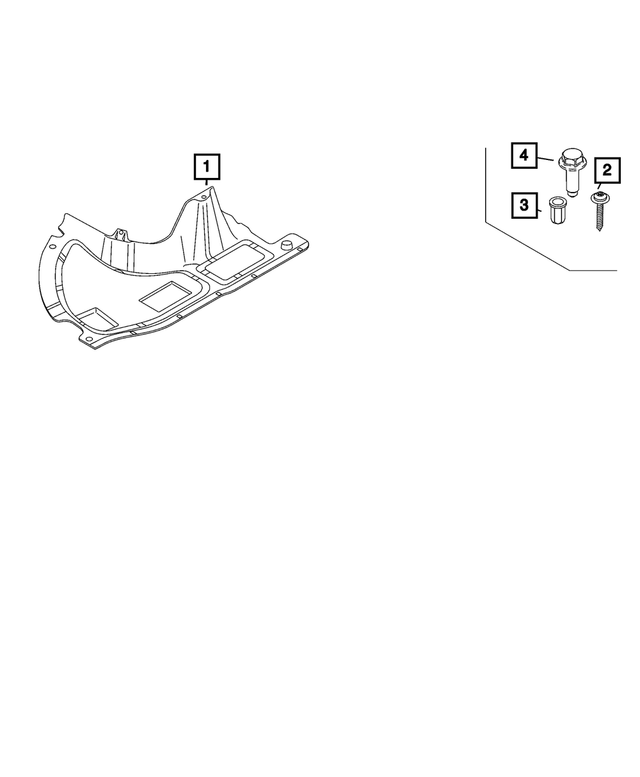 Genuine OEM Extension Front Belly Pan Part# 68163987AD Fits 2014-2024 ...