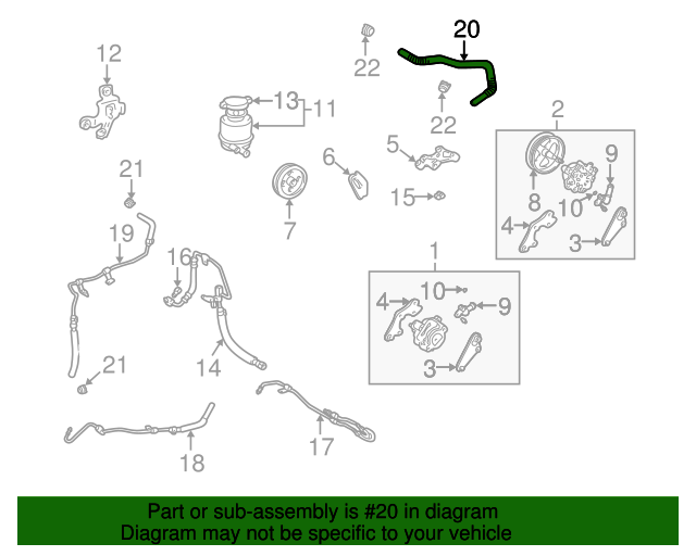 44348-06180 - Power Steering Supply Hose 2002-2006 Lexus | Longo Lexus ...
