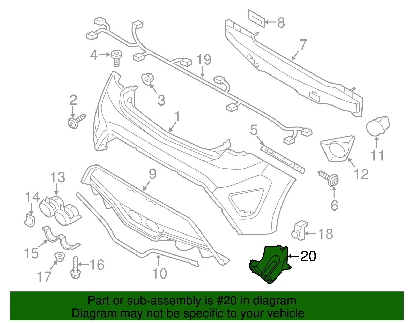 2014-2017 Hyundai Veloster Bumper Splash Shield 86695-2V500 | OEM Parts ...
