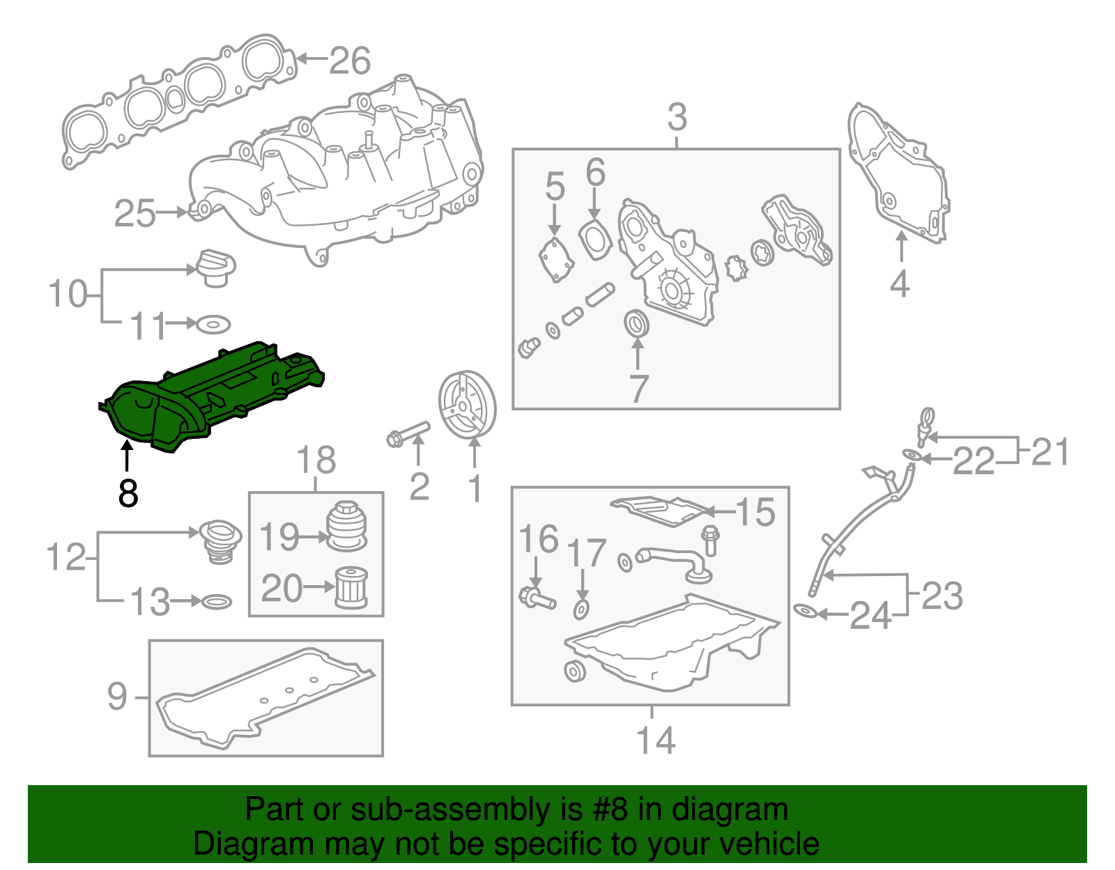 2011-2016 Buick Camshaft Cover 12605216 GM | GMPartsDirect.com