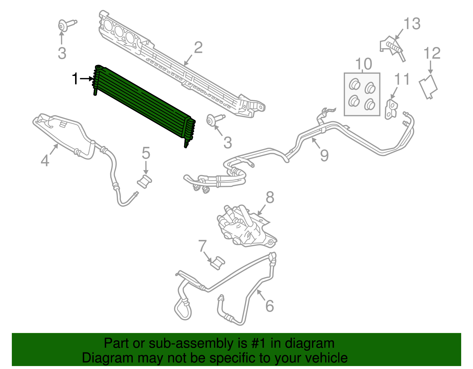 HL3Z-7A095-A - Oil Cooler - 2017-2025 Ford F-150 | Eastgate Ford Parts