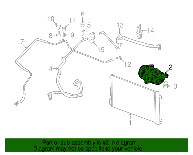 2007-2012 GM Air Conditioning Compressor 19418183 GM | GMPartsDirect.com