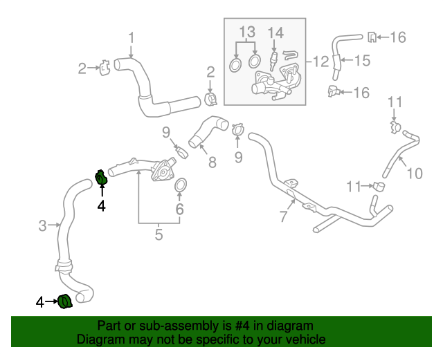 96136-44301 - Radiator Hose Clamp - 2010-2022 Lexus | DiscMonster
