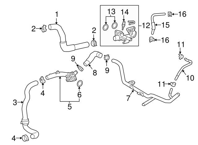 16331-31220 - Engine Coolant Outlet Flange 2016-2022 Lexus ...