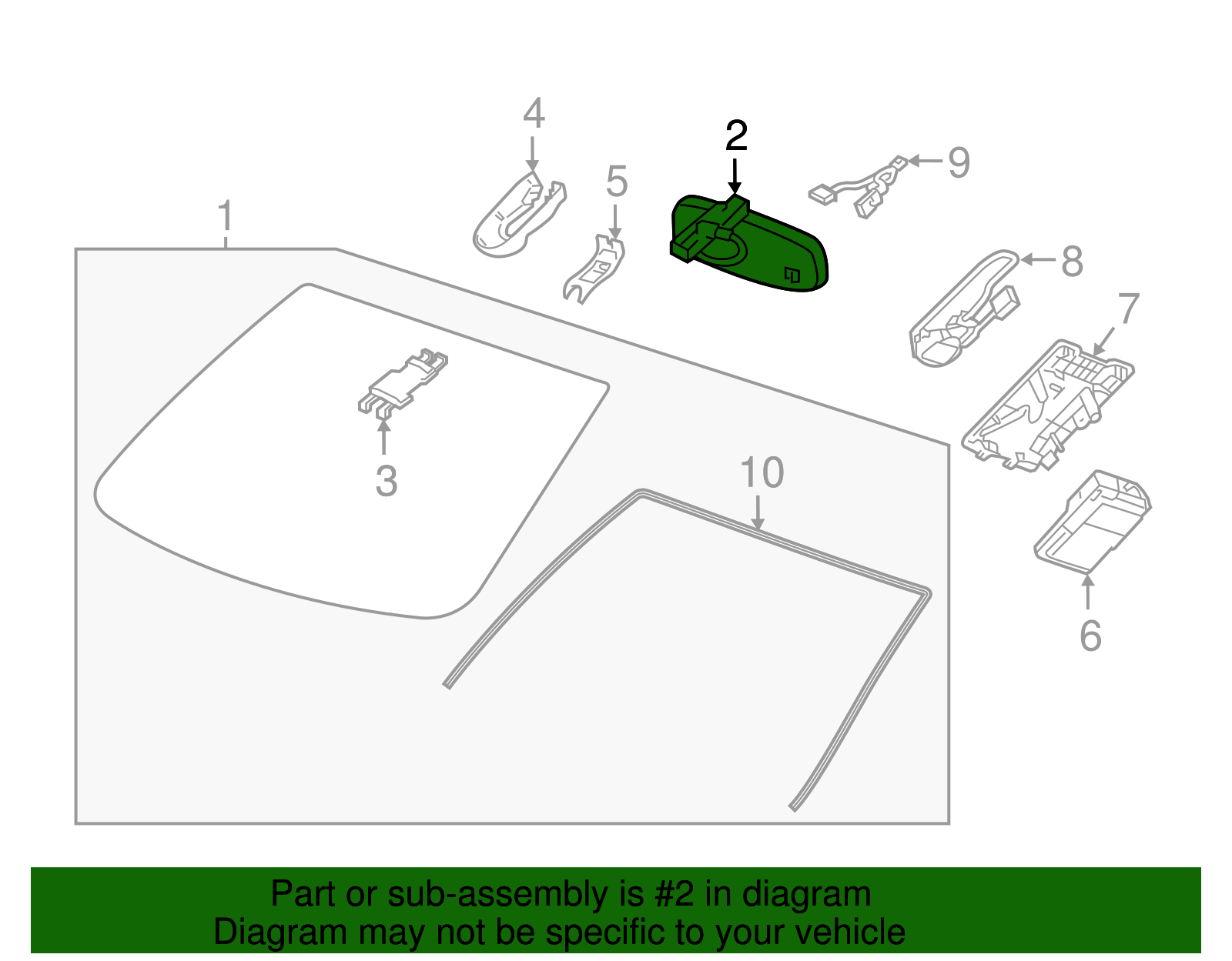 2010-2025 GM Inside Rearview Mirror (Replaces 13585947) 13524916 GM ...