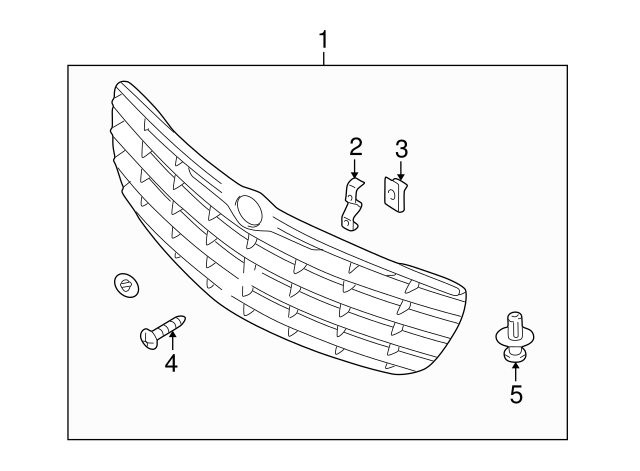2003-2005 Chrysler Sebring Grille Retainer MU000319 | TascaParts.com