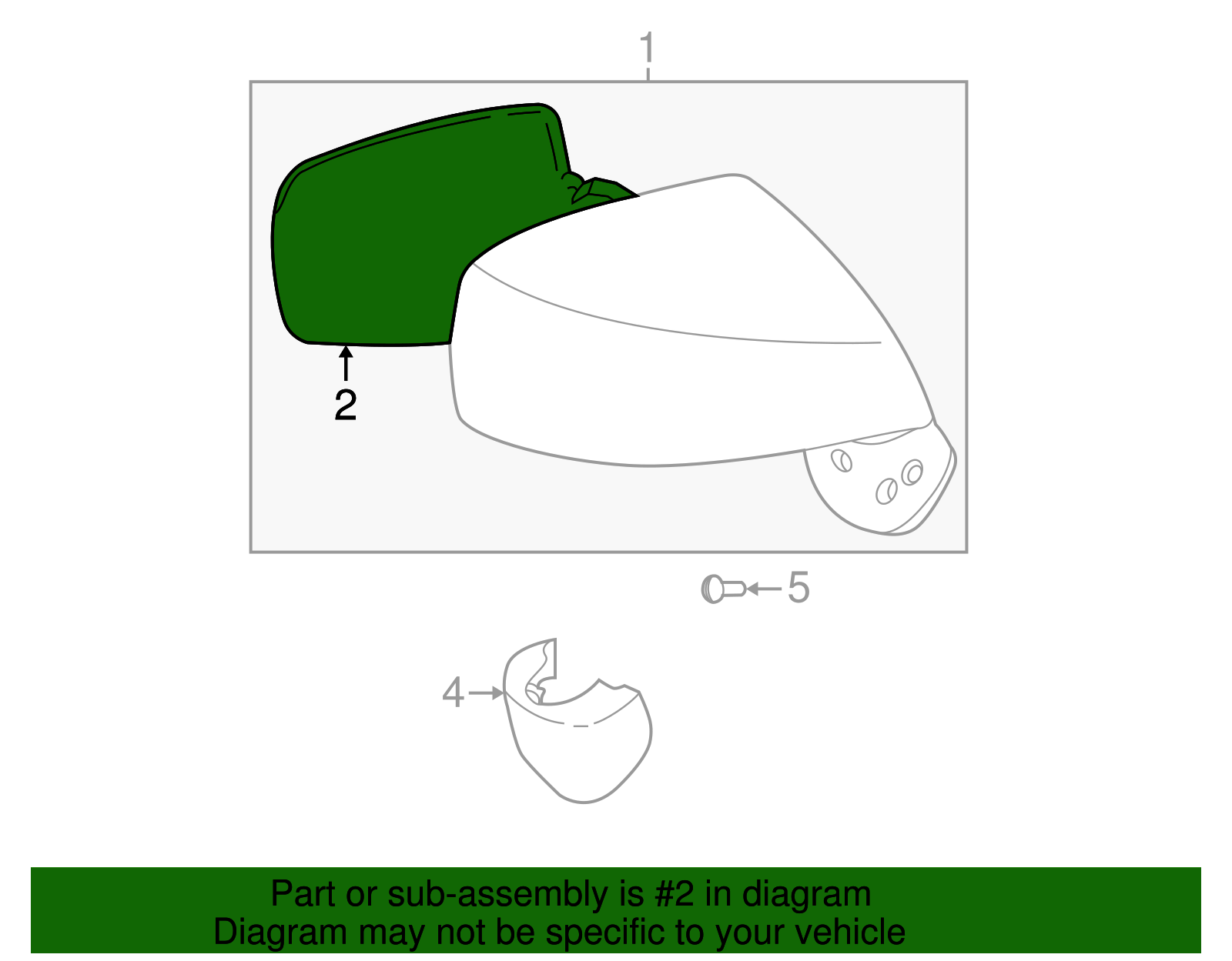 Hyundai - 87611-2C000 - Mirror Glass - 2003-2004 Hyundai Tiburon | OEM ...