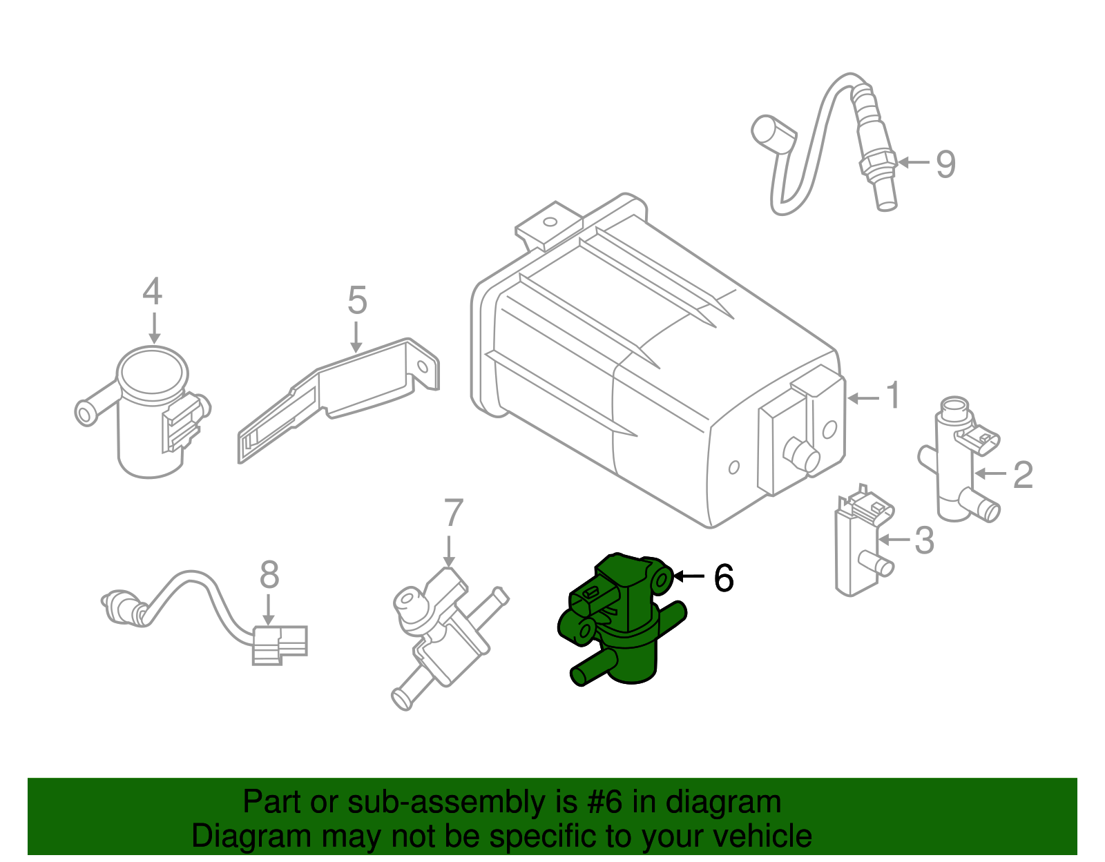 2007-2024 Nissan Vapor Canister Purge Solenoid 14930-JA10D | My Nissan Part