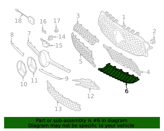 Genuine OEM Insert | 177-888-39-00 | Fits Select 2019-2022 Mercedes ...