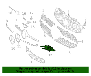 2019-2022 Mercedes-Benz A 220 Outer Grille 177-885-83-00 | MB OEM Parts