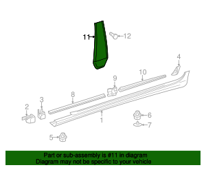 2012-2018 Mercedes-Benz Pillar Molding 218-690-03-87-64 ...