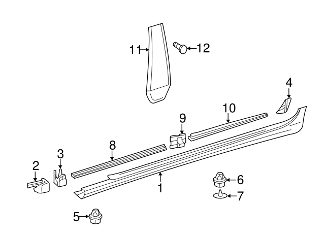 2010-2018 Mercedes-Benz Rocker Panel Molding Clip 001-991-02-71 | Shop ...