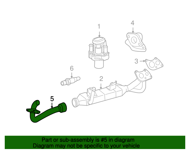 2010-2012 Mercedes-Benz Exhaust Pipe 642-140-24-08-64 | MB Online Parts