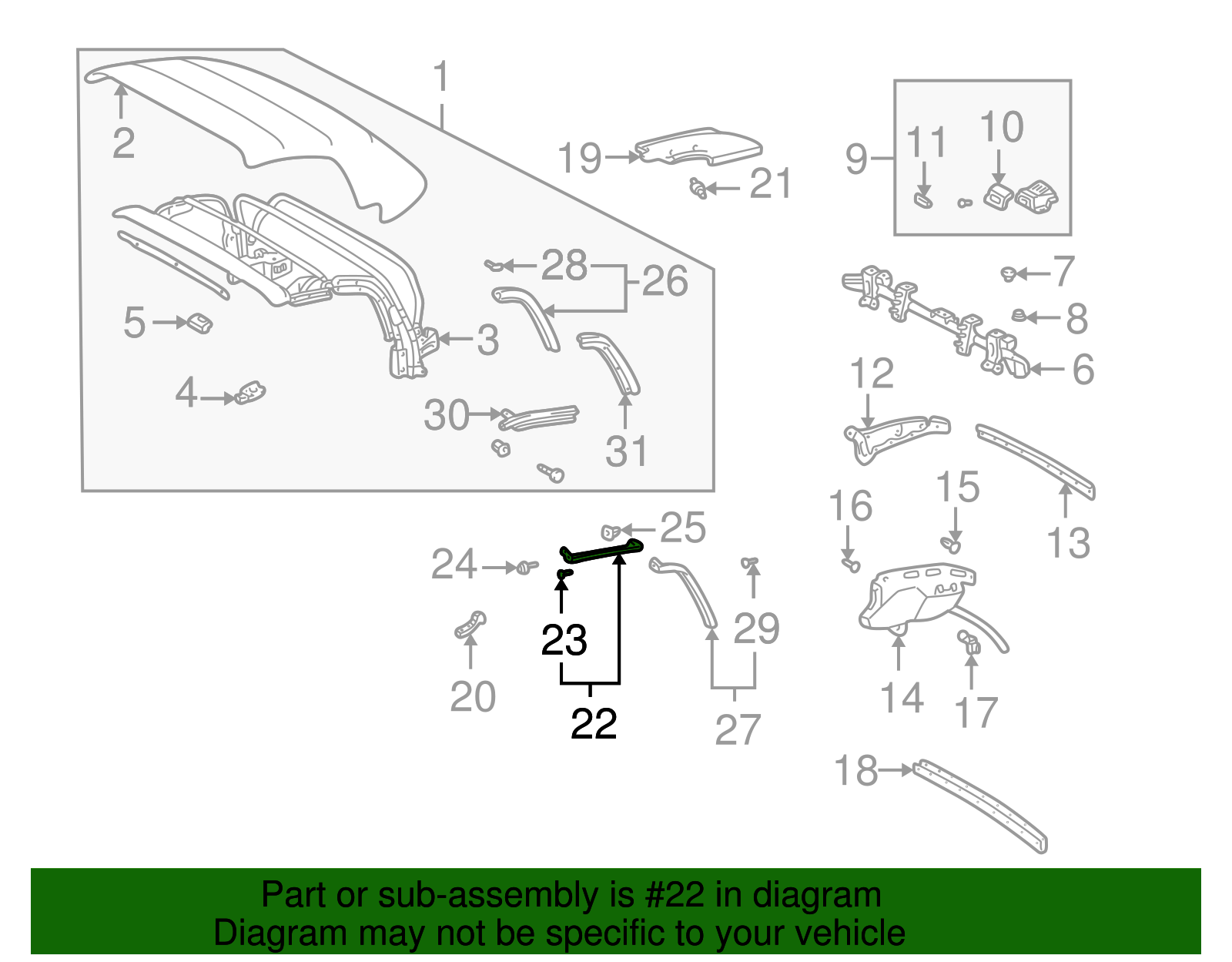 62381-17060 - Front Weather-Strip - 2000-2005 Toyota MR2 Spyder | Nucar ...