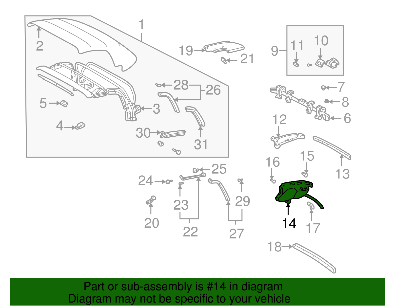 65679-17011 - Side Seal - 2000-2005 Toyota MR2 Spyder | Nucar Toyota of ...