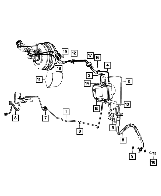 2012 Mopar Hydraulic Control Unit Bracket 68128175AB | My Mopar Parts