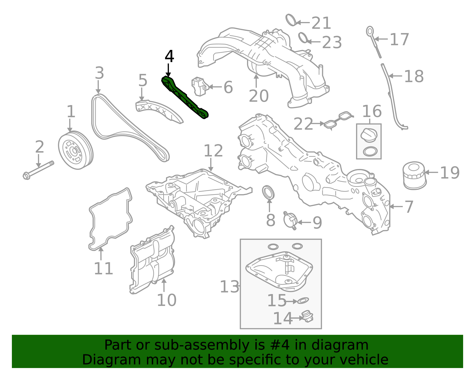 2014-2024 Subaru | 2014-2024 Subaru - Engine Timing Chain Guide ...