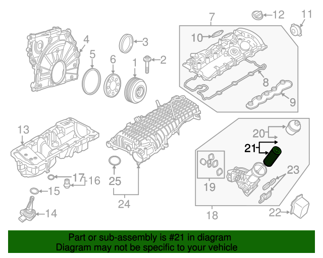 11427826799 - Engine Oil Filter Element (11-42-7-826-799) | BMW of ...